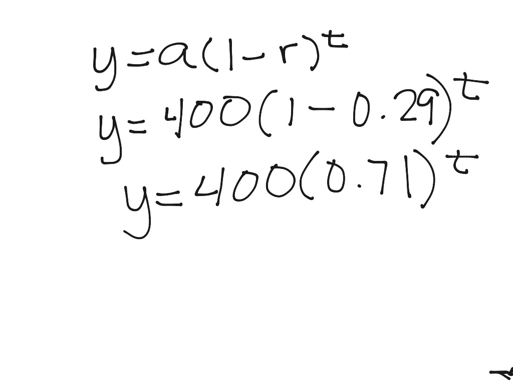 Decay formula show me | Math | ShowMe