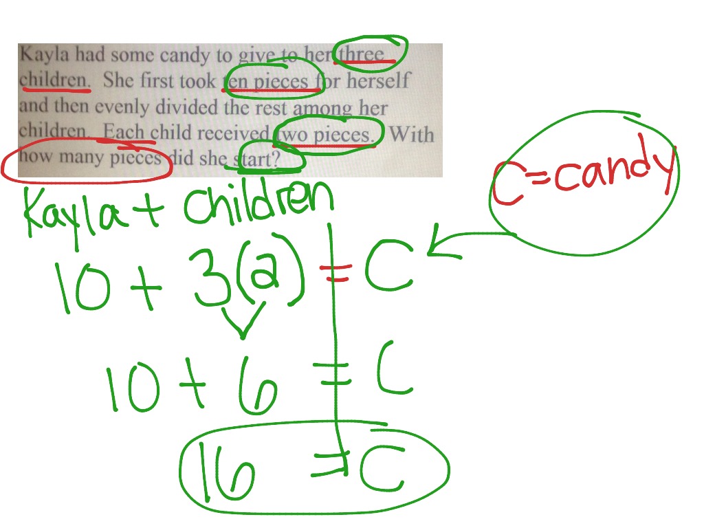 Two step equation in real life | Math, Algebra | ShowMe