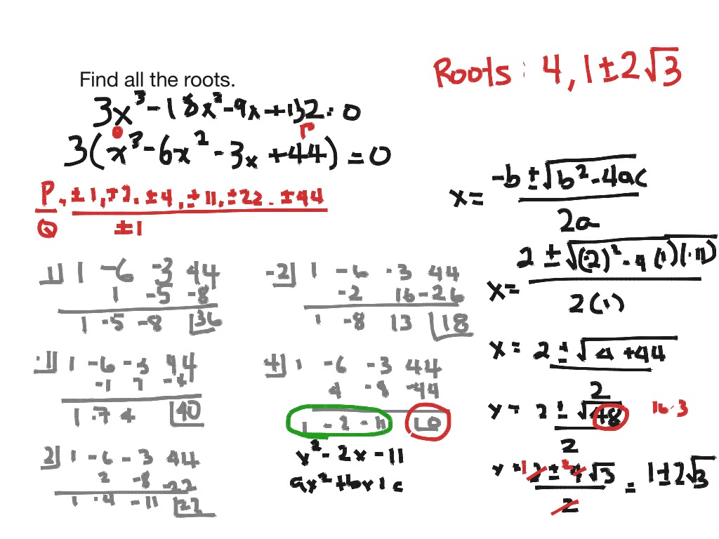 3 5 Finding All Roots Math ShowMe