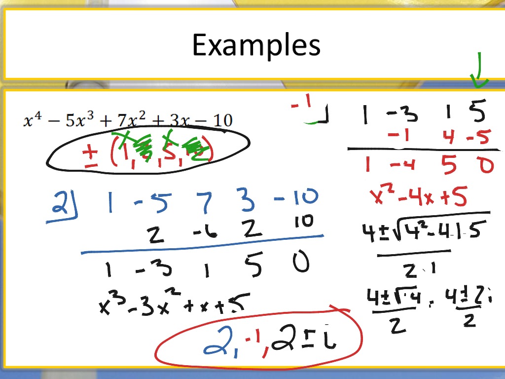 ShowMe - Advanced algebra