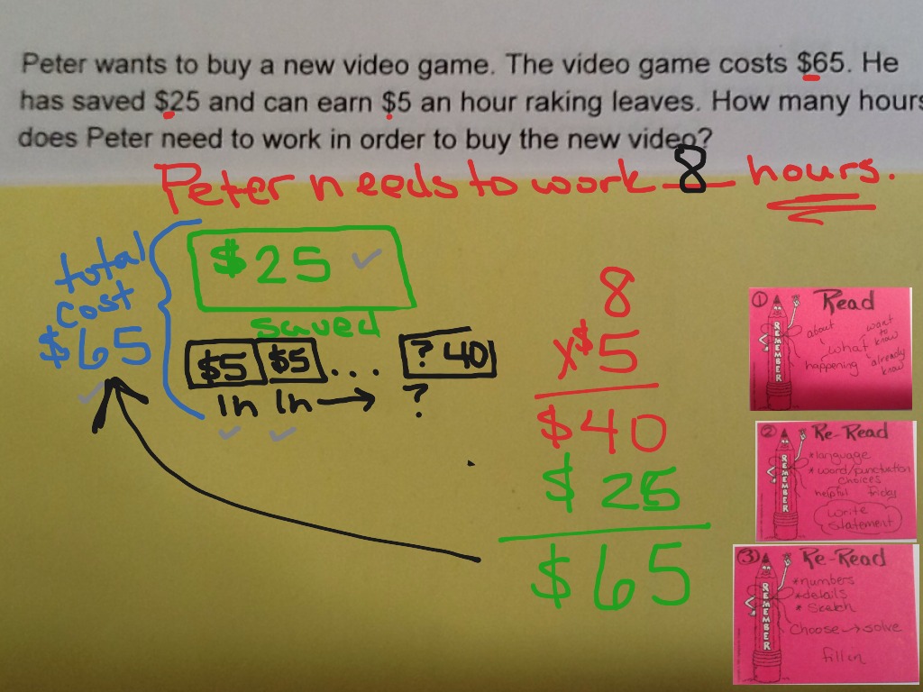 Multi-step story problem 3rd grade | Math, Elementary Math, 3rd grade | ShowMe