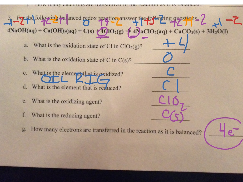 Redox questions #3 | Science, Chemistry, Chemical-reactions | ShowMe