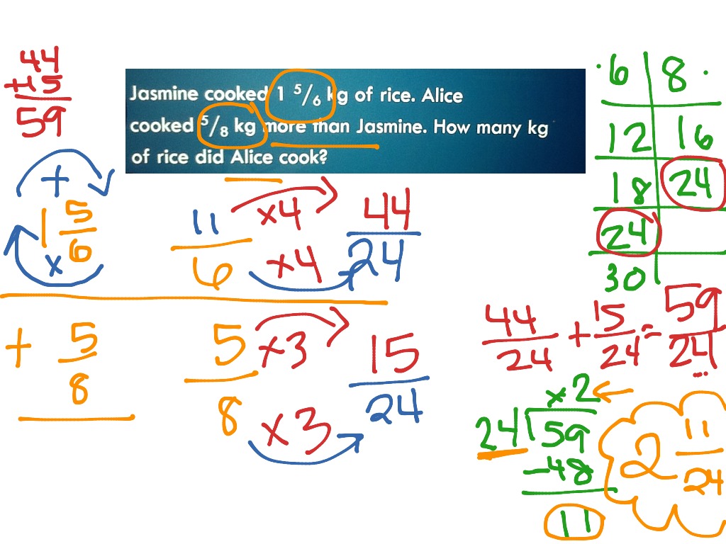 Fraction addition | Math | ShowMe