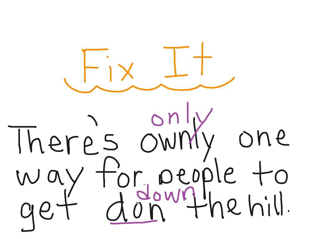 Fix It | word study | ShowMe