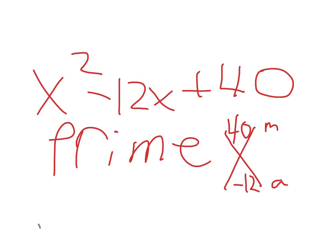 Factoring using x chart | Math, Algebra | ShowMe