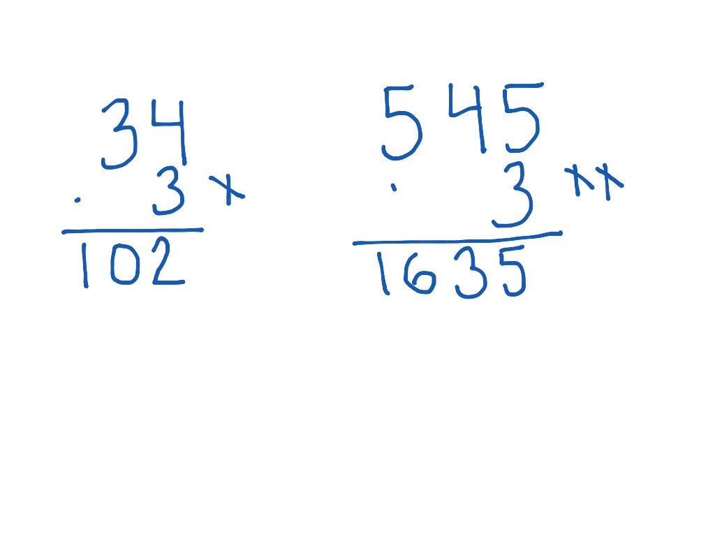 Uppställning multiplikation | Math | ShowMe