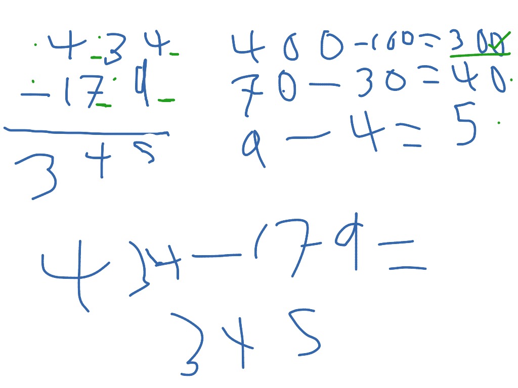 Blanche subtraction 3 | Math, Elementary Math, 3rd grade | ShowMe