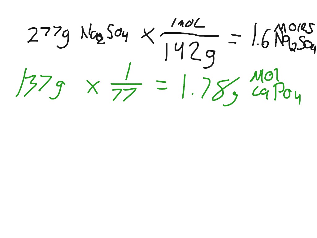 Step one | Science, Chemistry, Stoichiometry | ShowMe