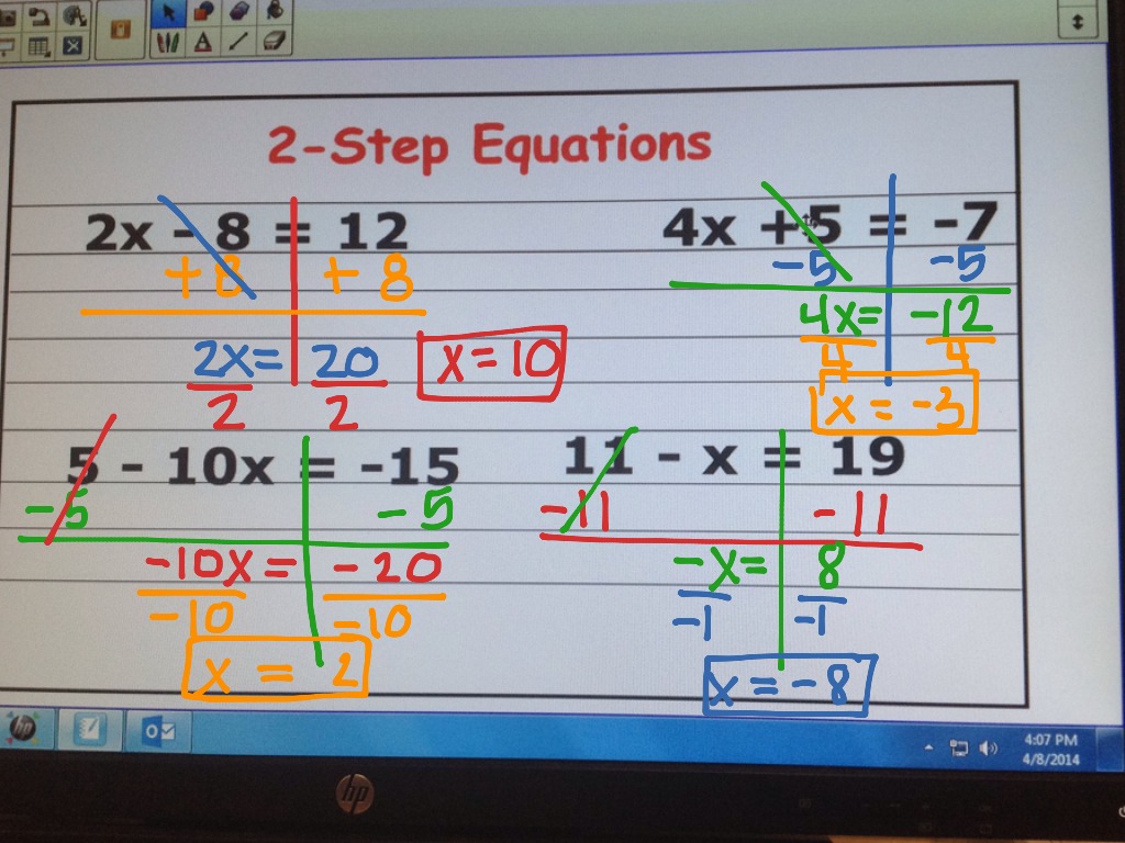 Two Step Equations | Math | ShowMe