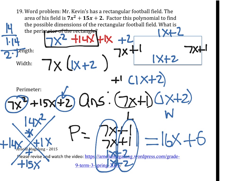 19 | Math, Algebra, Factoring | ShowMe