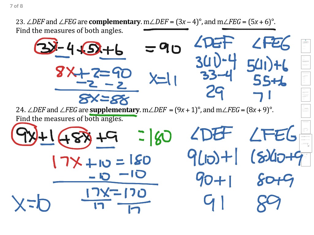 23-24 | Math, geometry, angles, Middle School Math | ShowMe