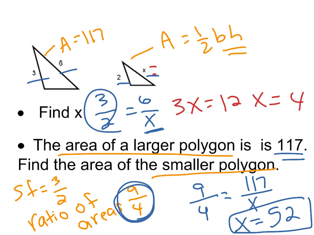 Ratio of areas | Math, geometry, area | ShowMe
