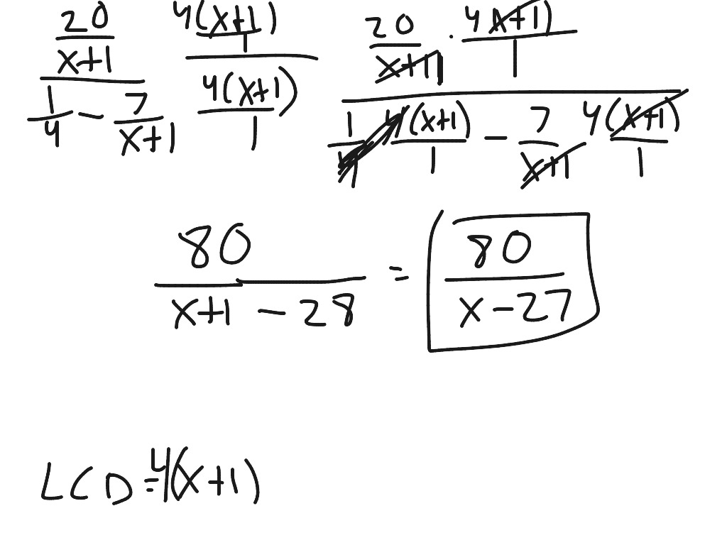 Complex fractions 1 | Math, Algebra, Rational Expressions | ShowMe