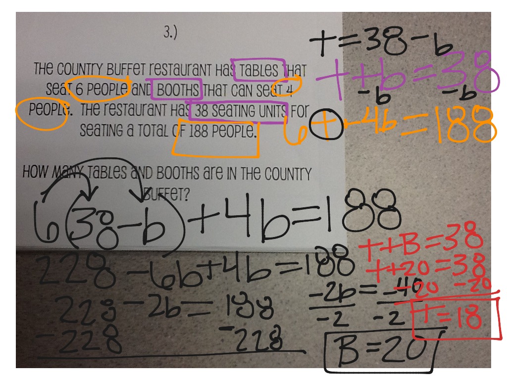SOE word problem 1 | Math, Algebra | ShowMe
