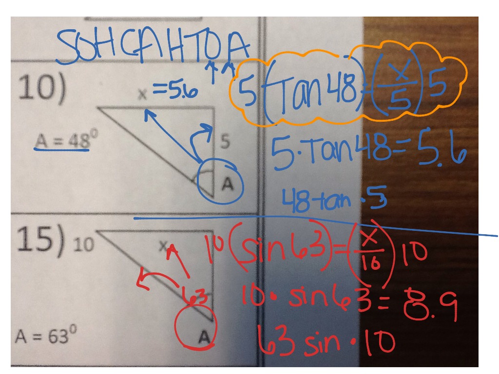 Trig Day 2 homework examples | Math | ShowMe