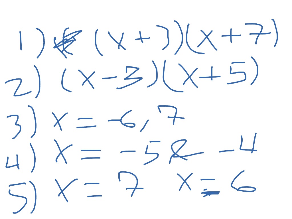 Factoring and solving for X | Math, Algebra, solving-equations, High ...