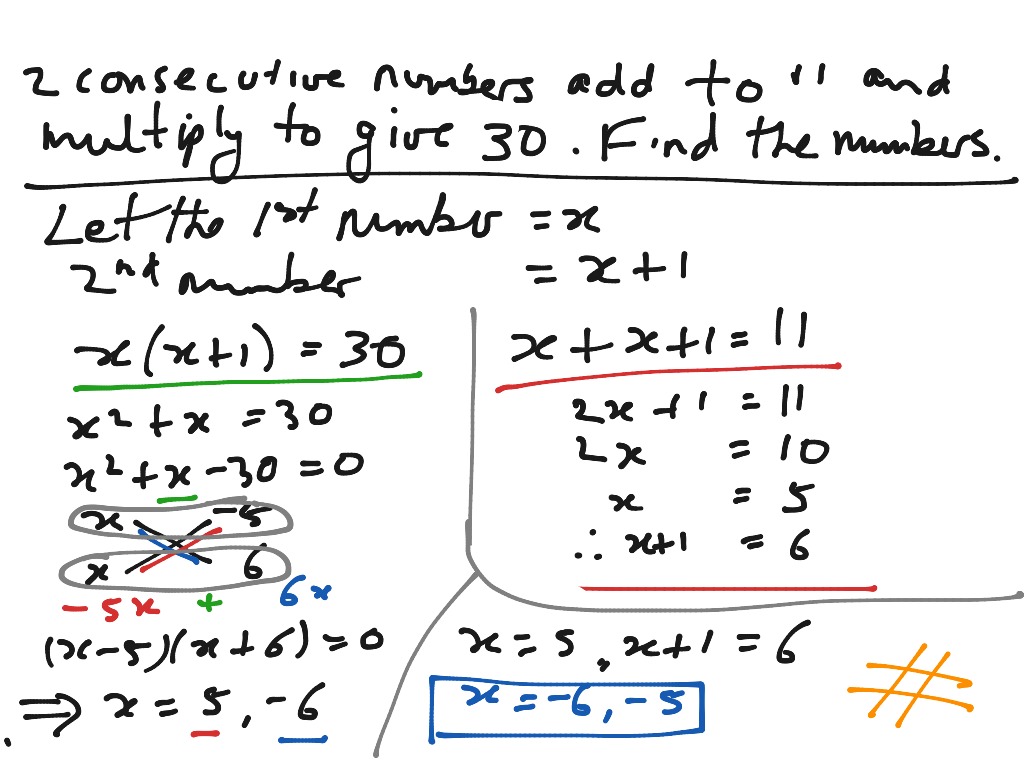 Worded problems using quadratics | Math, Algebra, Quadratic Equations ...