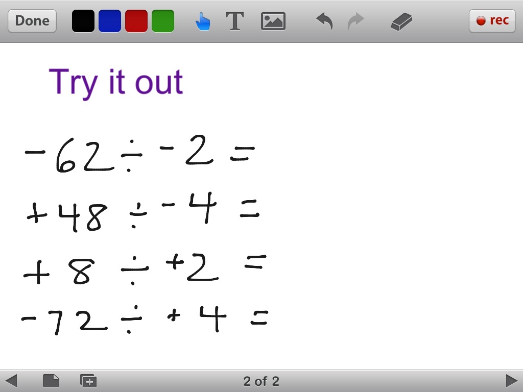 Multiplying and Dividing Integers | Math, Elementary Math | ShowMe