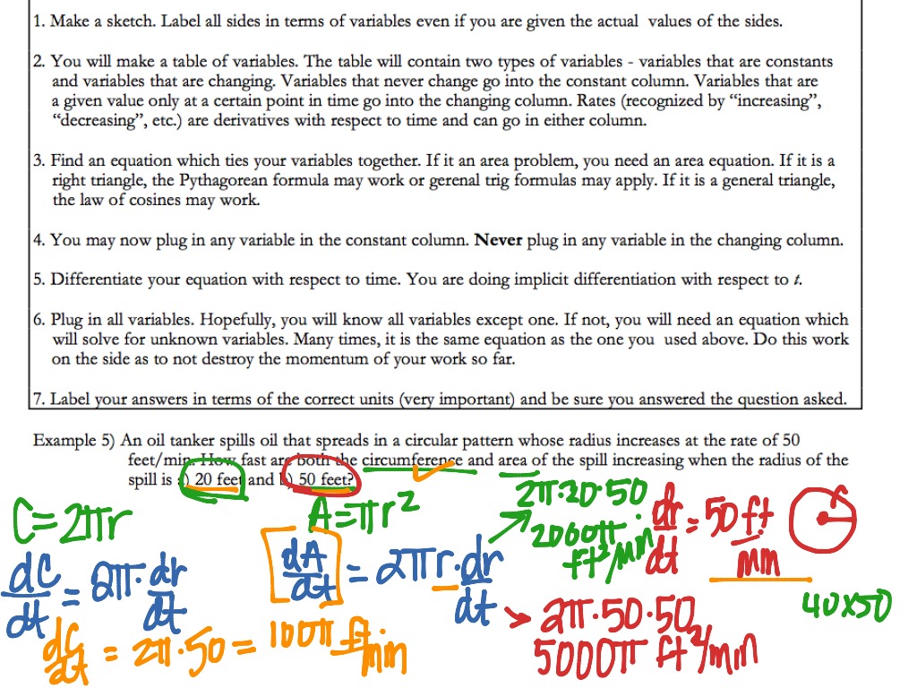 Related Rates Example 5 | Math, Calculus | ShowMe