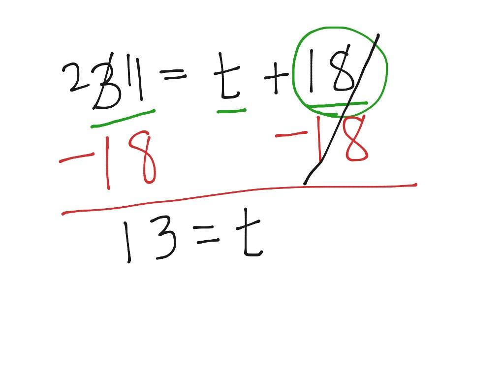 Solving equations with subtraction | Math | ShowMe Solving equations with subtraction | Math | ShowMe