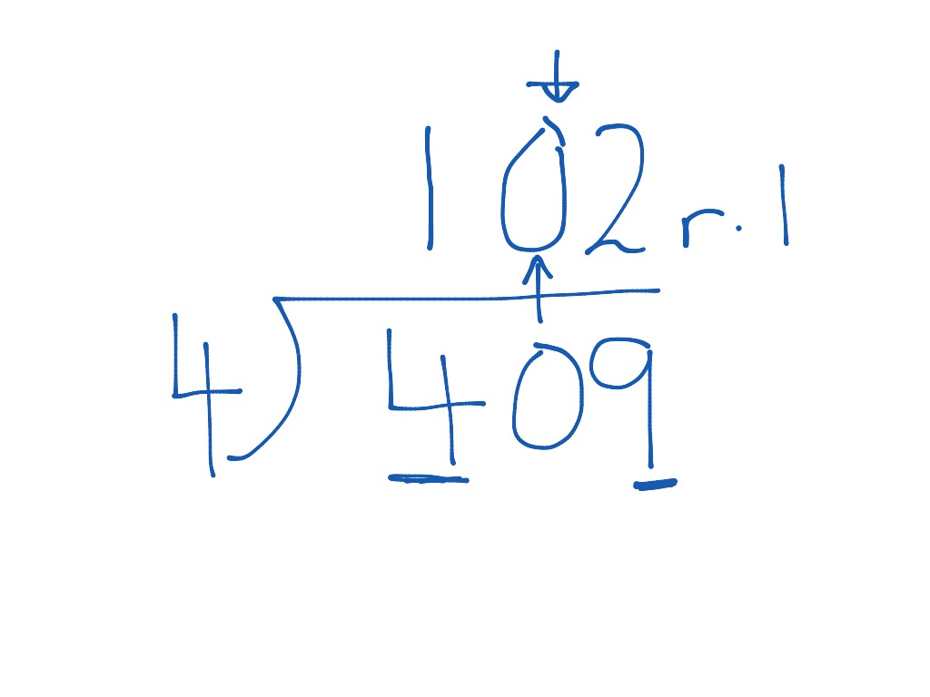 Division with zero as a place holder | Math | ShowMe