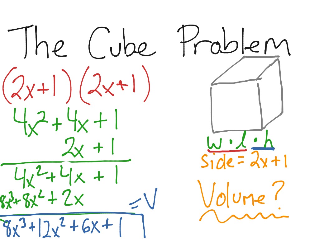 Cube Problem (number 16) | Math, Precalculus | ShowMe
