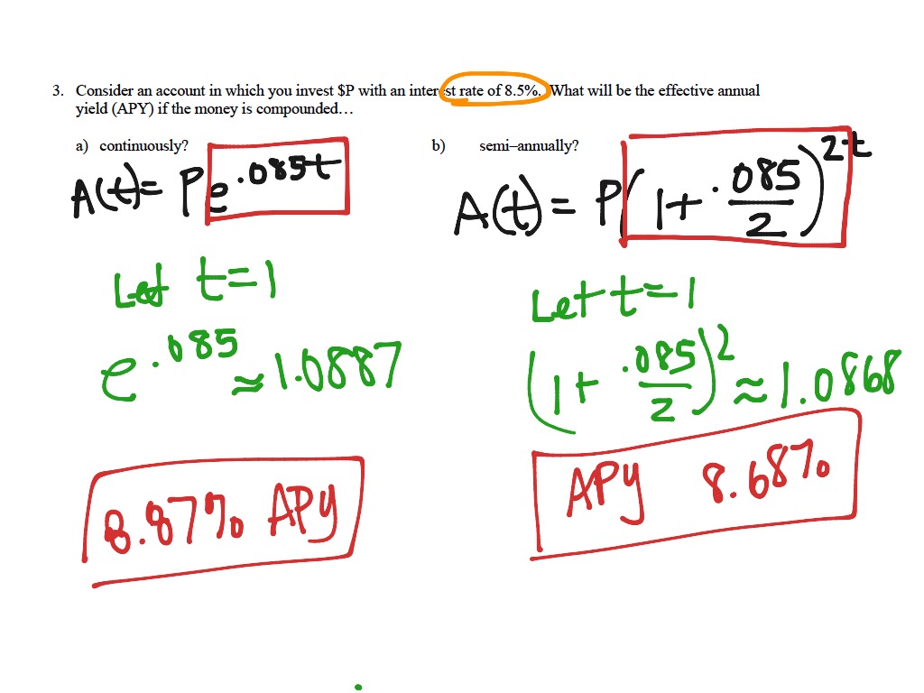 pch exponential sand compound interest | Math | ShowMe