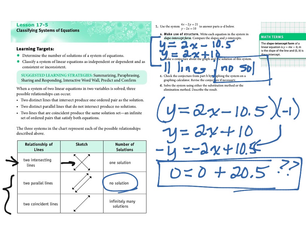 Algebra I SB 17-5 | Math, Algebra | ShowMe