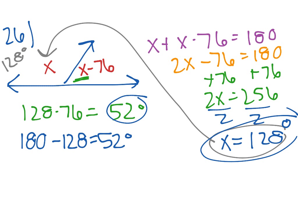 1.5 #26 Finding Angle Measures | Math, geometry, angles | ShowMe