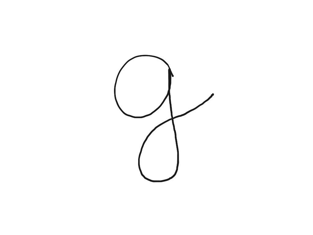 Cursive g | Language | ShowMe