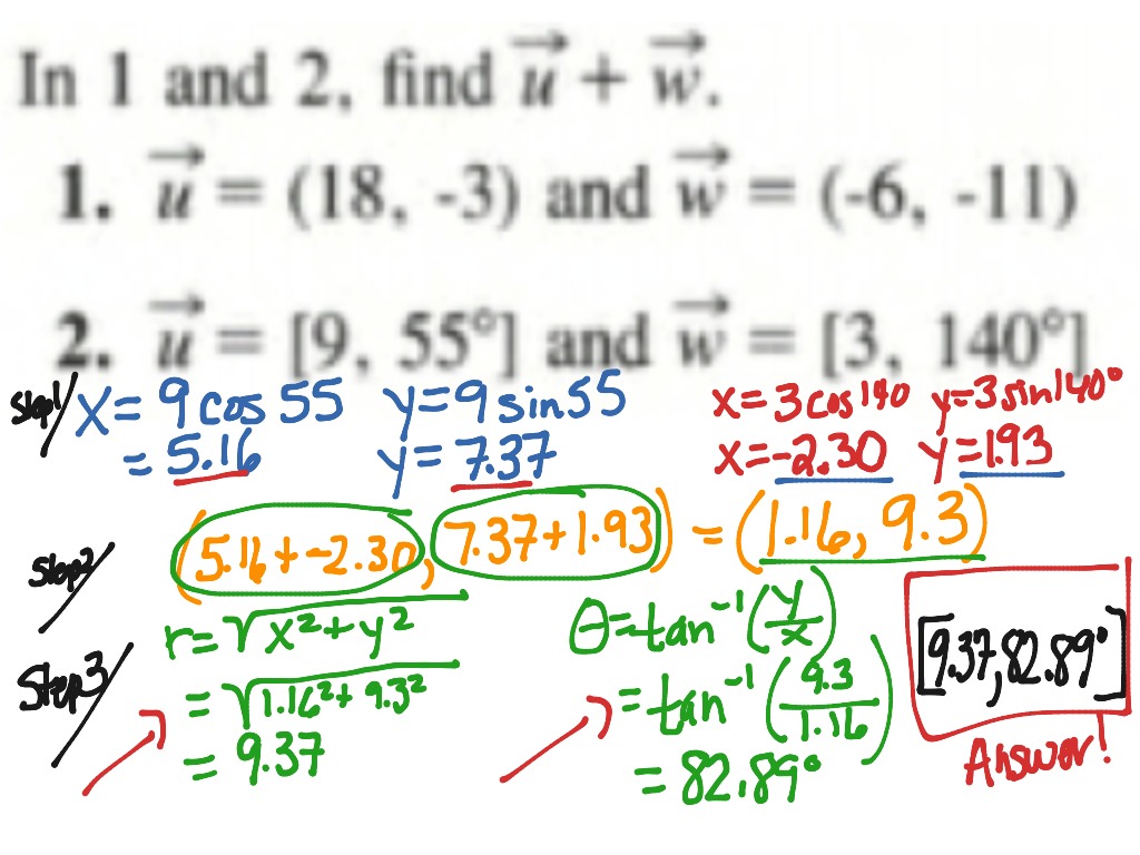 Precalculus Section 12-2 Notes adding and subtracting vectors | Math ...