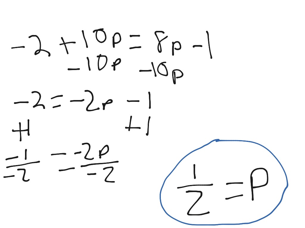 Algebra getting (P) by its self | Math, Algebra, Variables | ShowMe