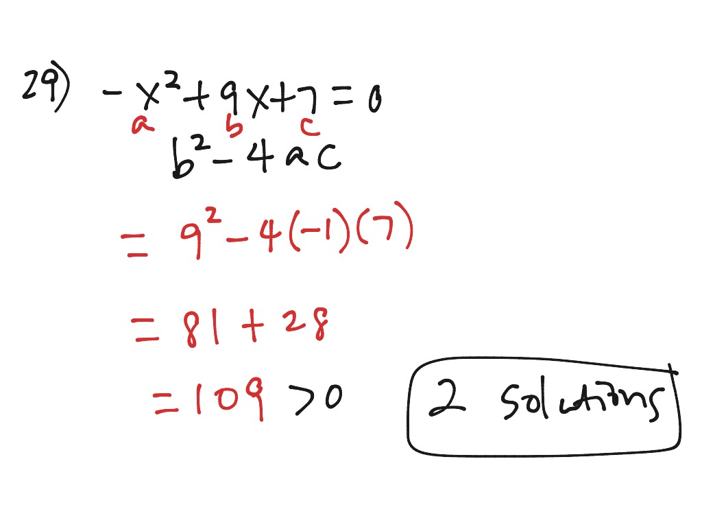 IM3 BM2#29 | Math, Algebra 2 | ShowMe