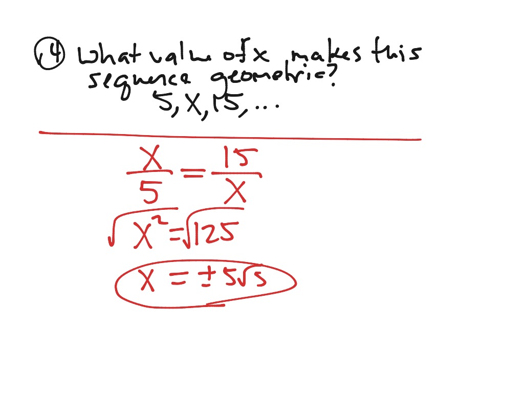 GEOMETRIC SEQUENCE | Math, Precalculus, Sequences and Series | ShowMe