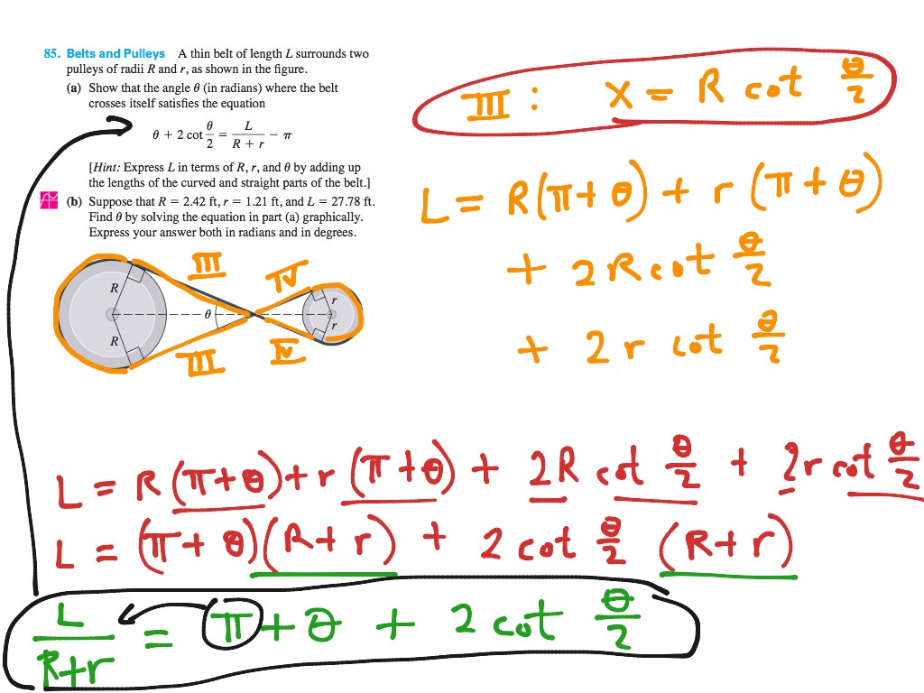 85a pulley problem | Math, Trigonometry, Equations and Inequalities ...