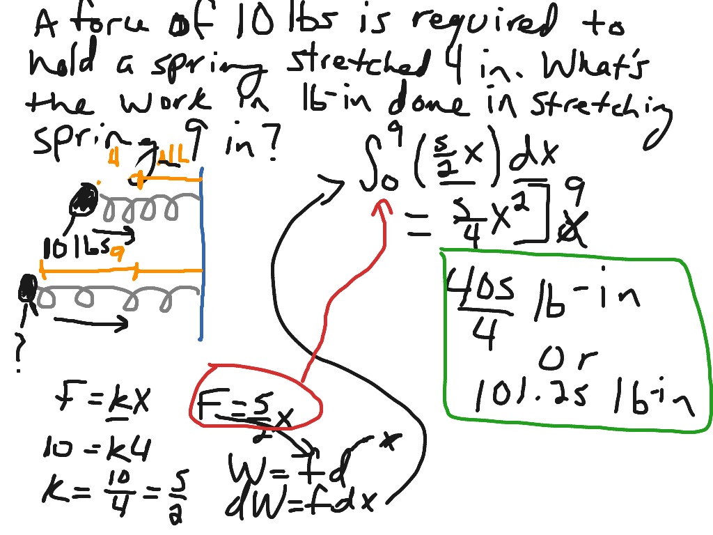 Calc, Work Problem 3 | ShowMe