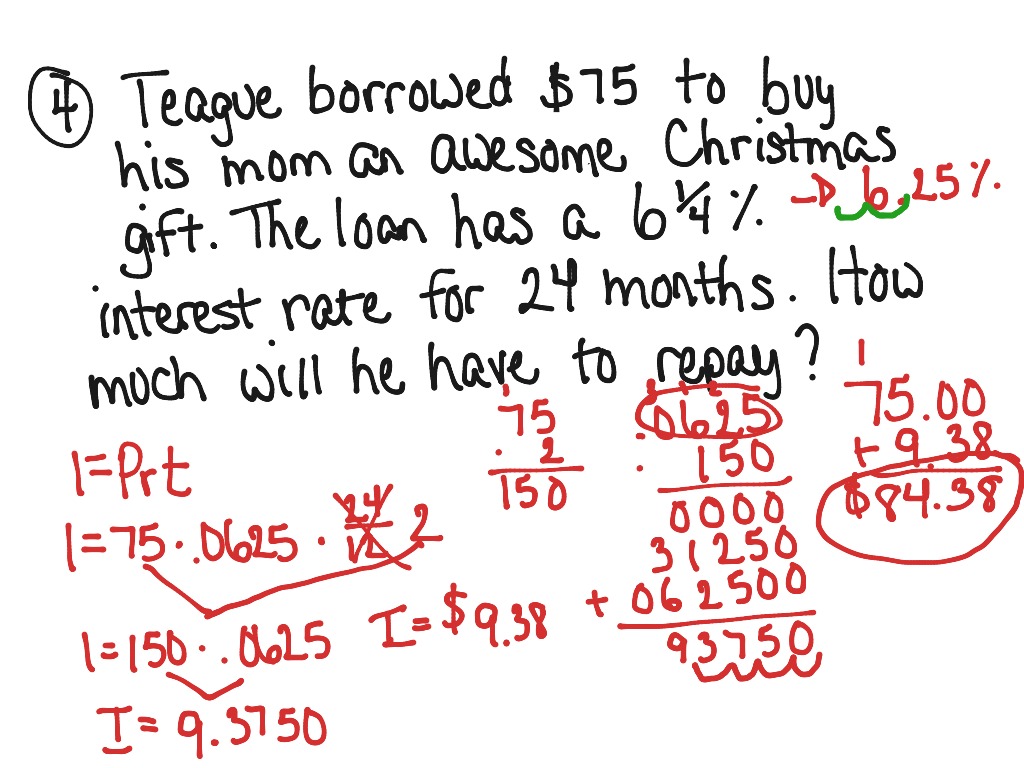 Simple interest | Math, Middle School Math, 7th Grade Math, Ratios And ...
