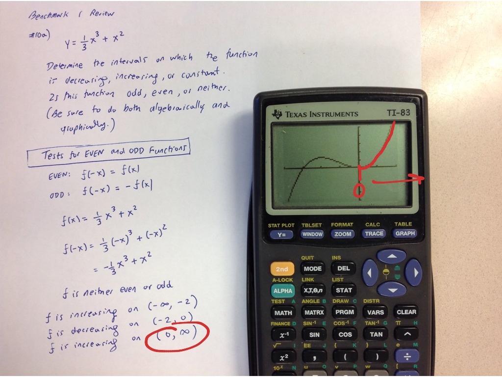 Benchmark 1 Review No. 10a | Math, Precalculus | ShowMe