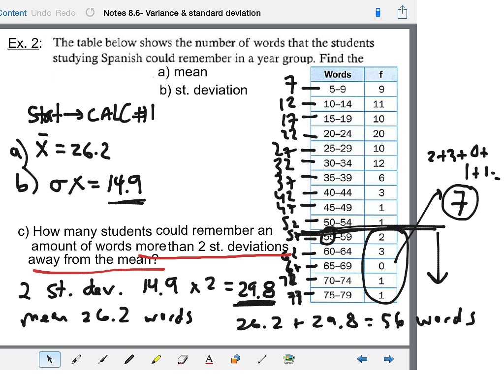 IB math SL- 8.6- Variance & standard deviation | Math | ShowMe