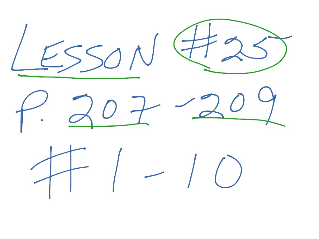 Lesson #25 | Math, Middle School Math | ShowMe