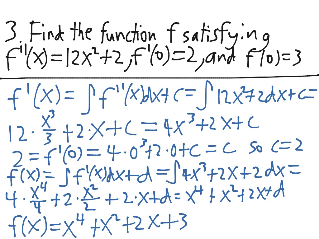 Calculus chapter 4 examples 1 | ShowMe