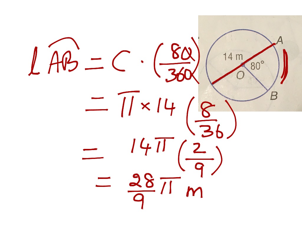 Finding length of an arc copy | Math | ShowMe