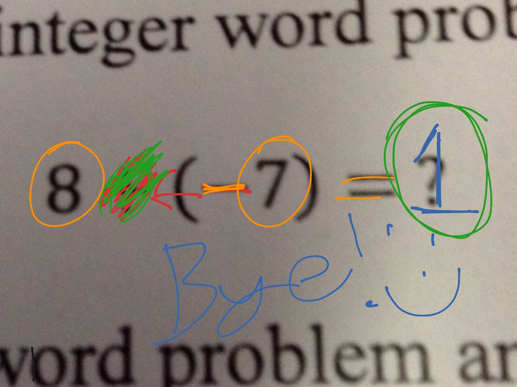 Integer word problem Ainsley | Math | ShowMe