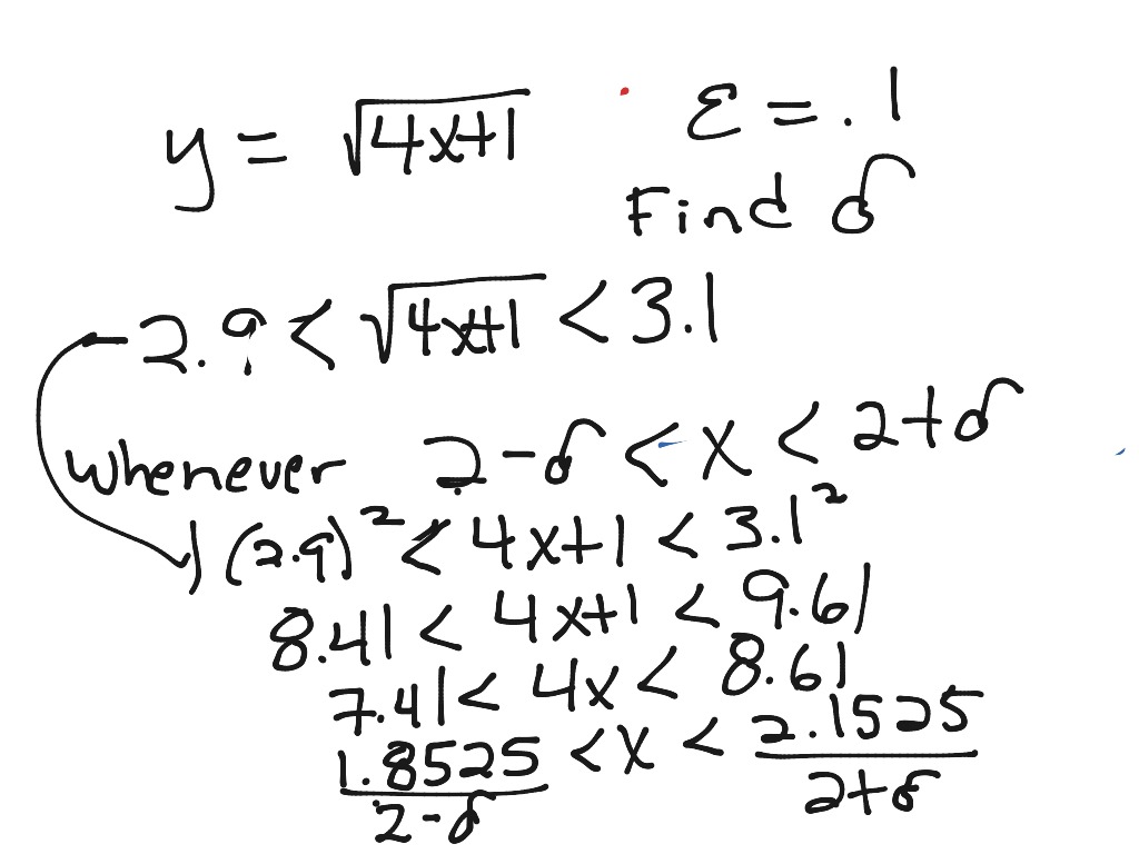 Def of a limit problems | Math | ShowMe