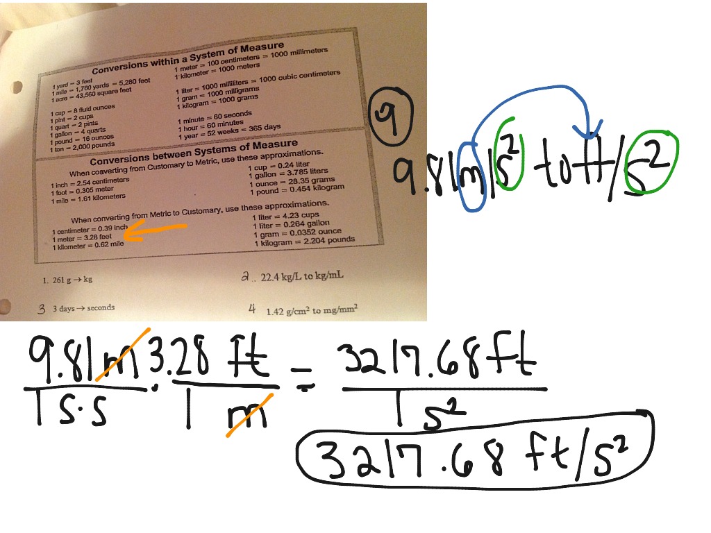 Conversion worksheet prob 9 | Math | ShowMe