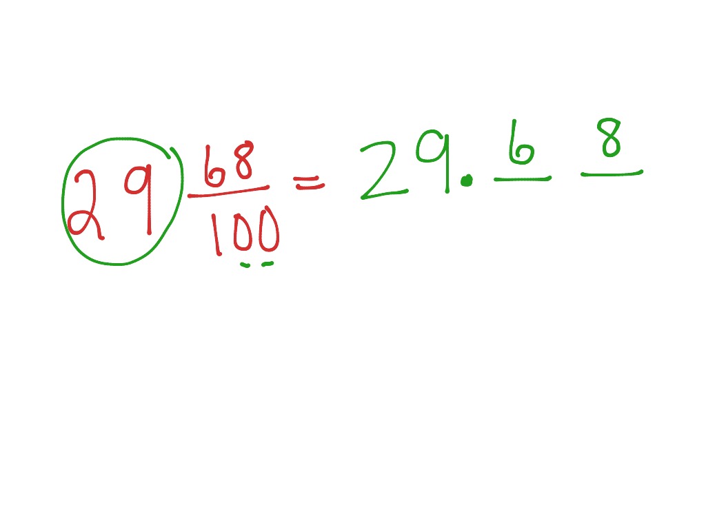 L2-2. Part 1: standard form, word form, mixed fractions to decimals ...