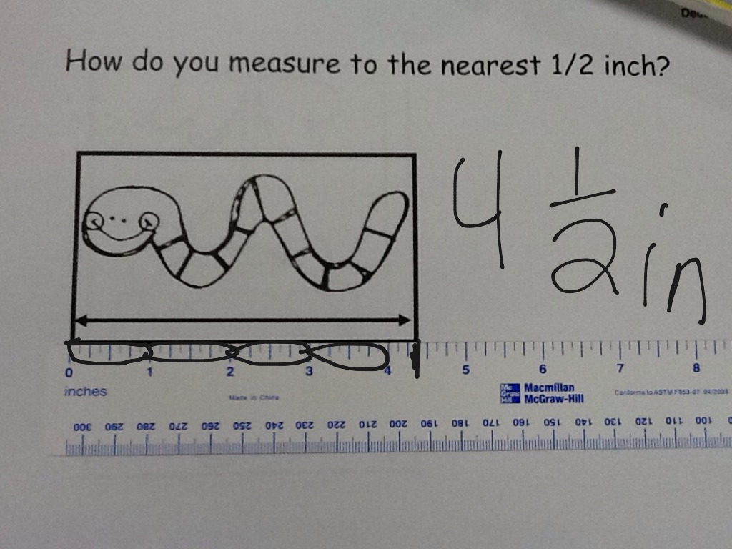 Measering to the nearest inch | Math | ShowMe
