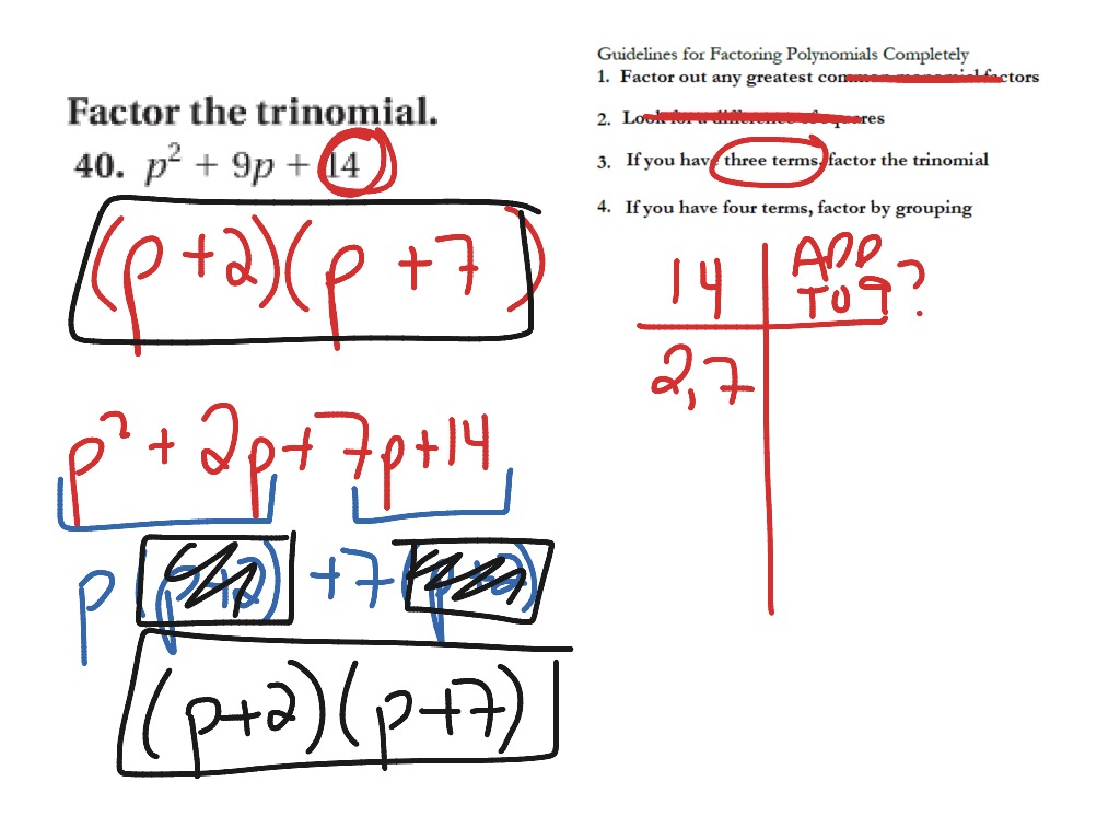 Alg 1 - Ch 9 test rev - #40 | Math | ShowMe