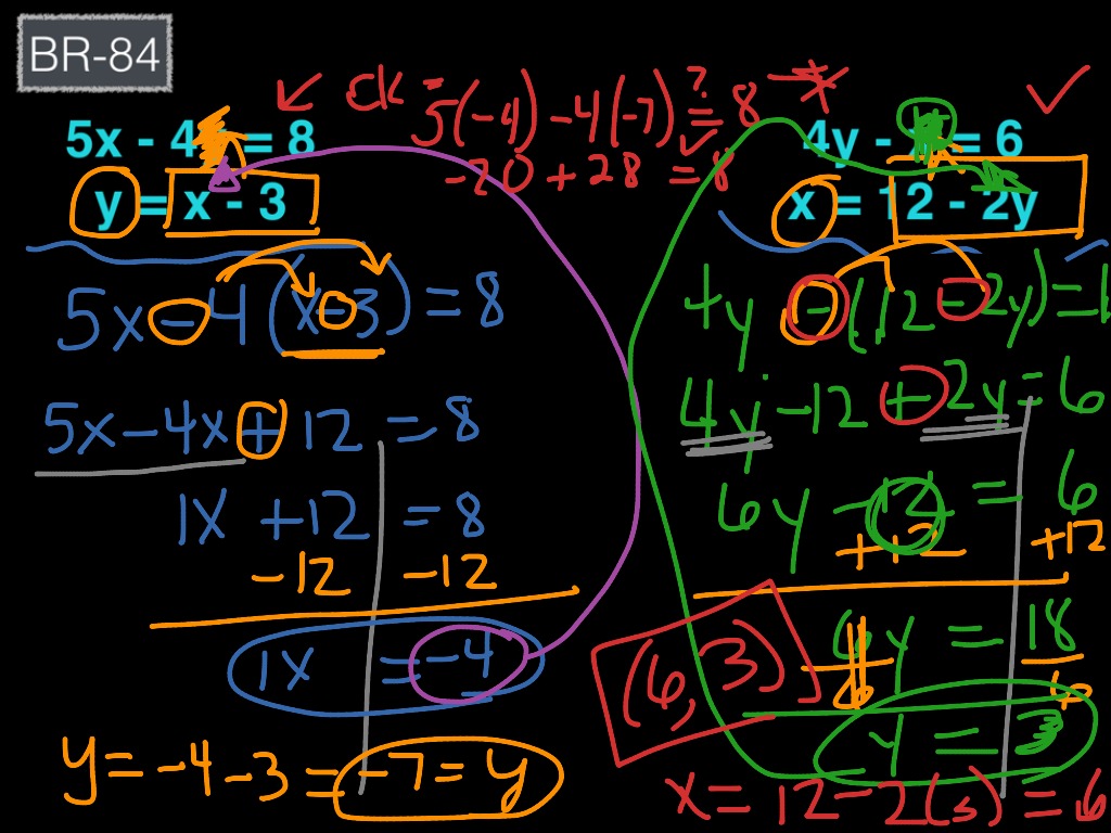 BR 84 | Math, Algebra, Systems of Equations | ShowMe