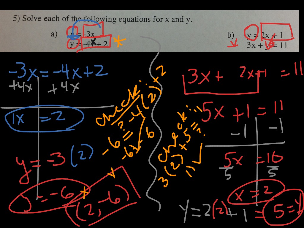 BR PT #5 | Math, Algebra, Systems of Equations, Substitution | ShowMe